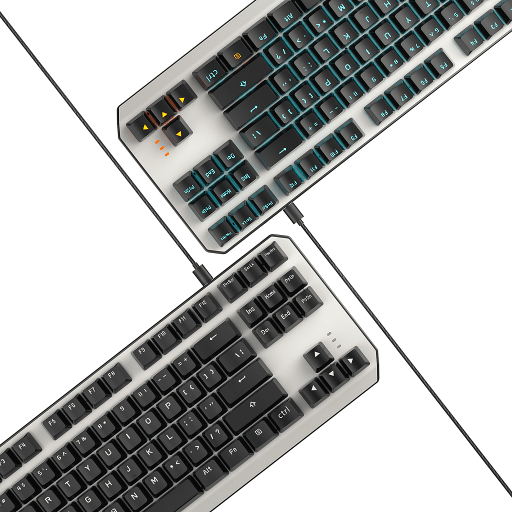 Compact 87 Keys Rainbow Wired Mechanical Gaming Keyboard