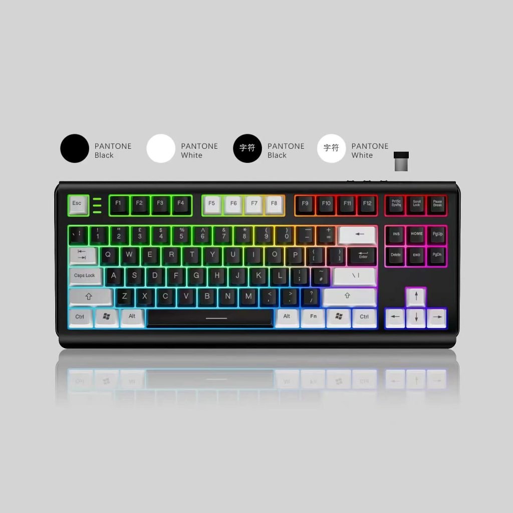 Compact 87 Key Mechanical Gaming Wired Keyboard